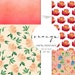 Orange Digital Paper, Orange Watercolor Paper, Orange Flowers Pattern ...