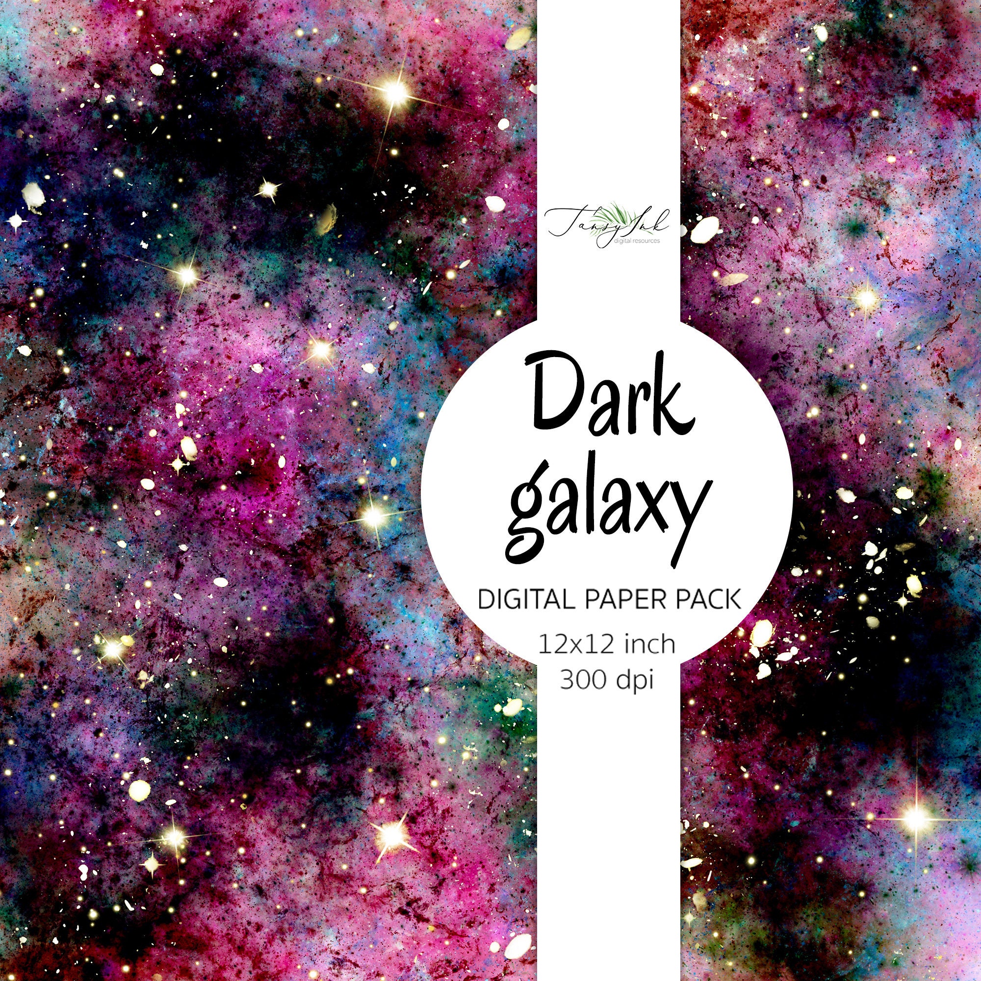 Dark Galaxy Digital Paper Cosmic Backdrop Universe - Etsy
