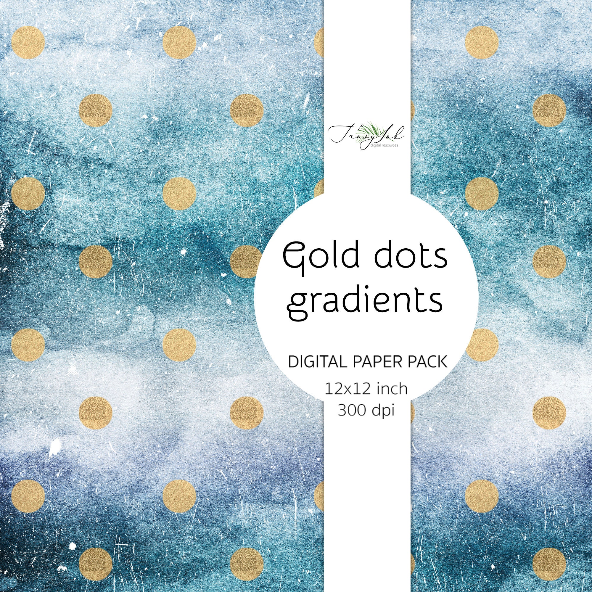 Gold Dots Gradient Digital Paper, Confetti Paper, Dots Paper, Gold Dots ...