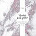 Marble Pink Glitter Digital Paper, Marble Background, Marble Scrapbook ...
