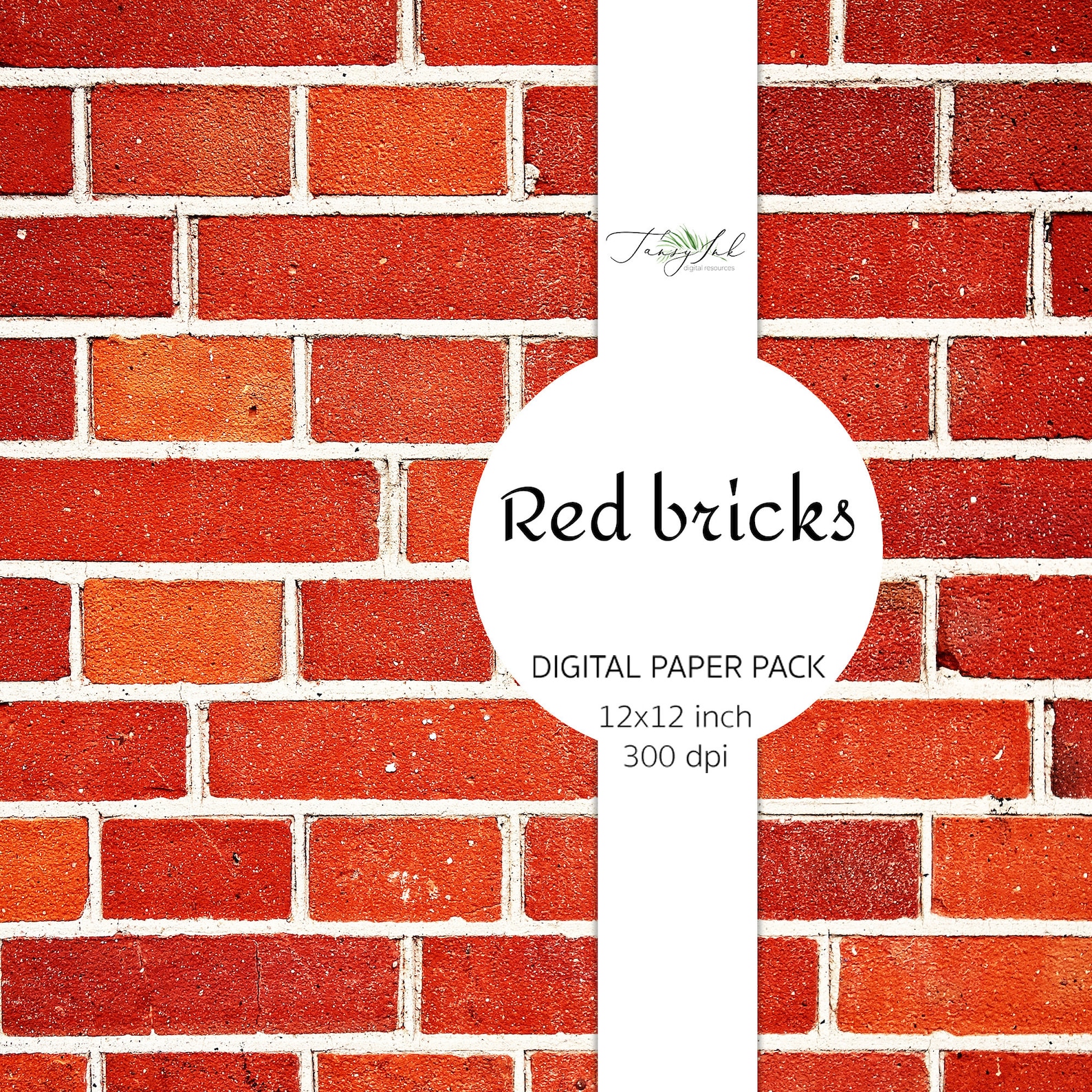 Red Bricks Digital Paper, Brick Wall Wallpaper, Brick Background ...