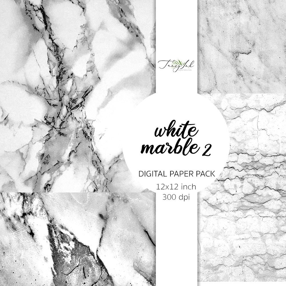 White Marble Digital Paper White Marble Veins Marble | Etsy