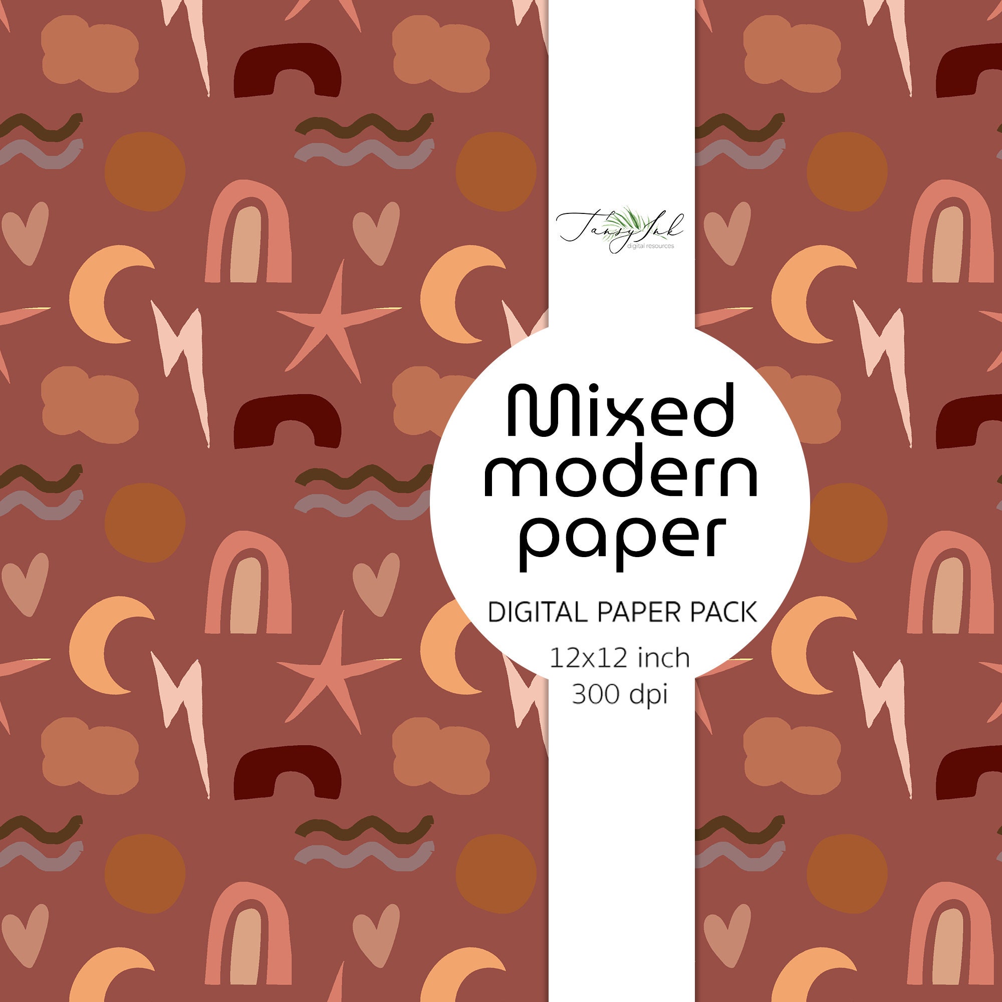 Mixed Modern Digital Paper Seamless Paper Modern Abstract | Etsy