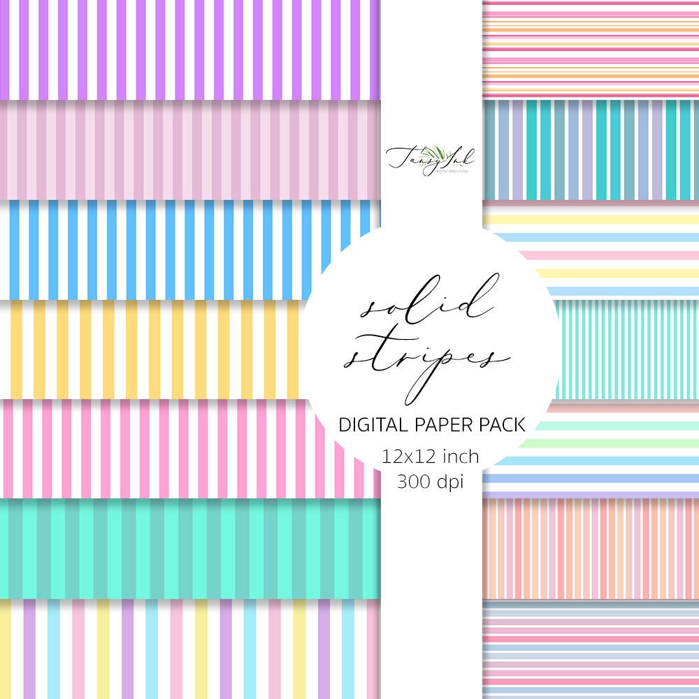 Papel digital de rayas pastel papel a rayas papel de rayas | Etsy México