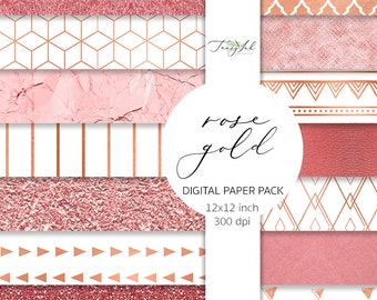 Rose Gold Paper - Etsy