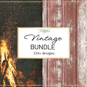 Vintage BUNDLE Digital Paper, Ephemera Paper, Wood Vintage Scrapbooking ...