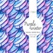 Purple Winter Digital Paper, Seamless Paper, Winter Flowers, Purple ...