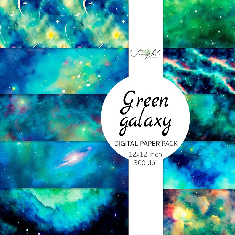 SEAMLESS Galaxy BUNDLE Digital Paper Planets Paper Planner - Etsy