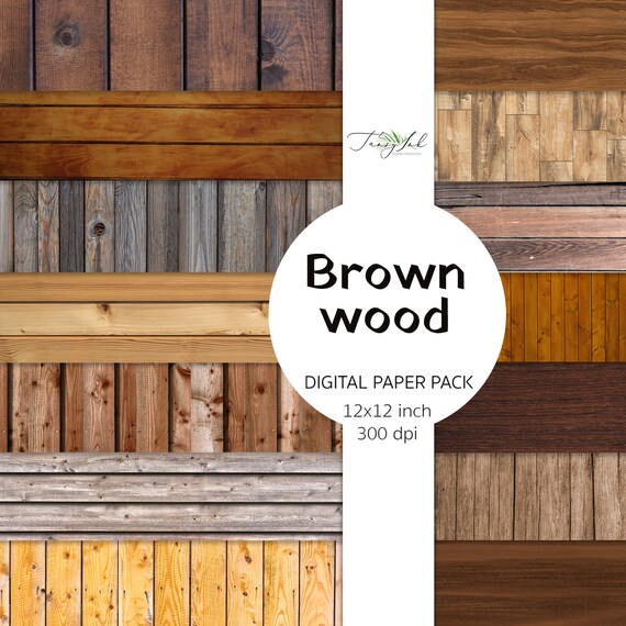 Brown Wood Digital Paper Rustic Wood Wallpaper Wood | Etsy