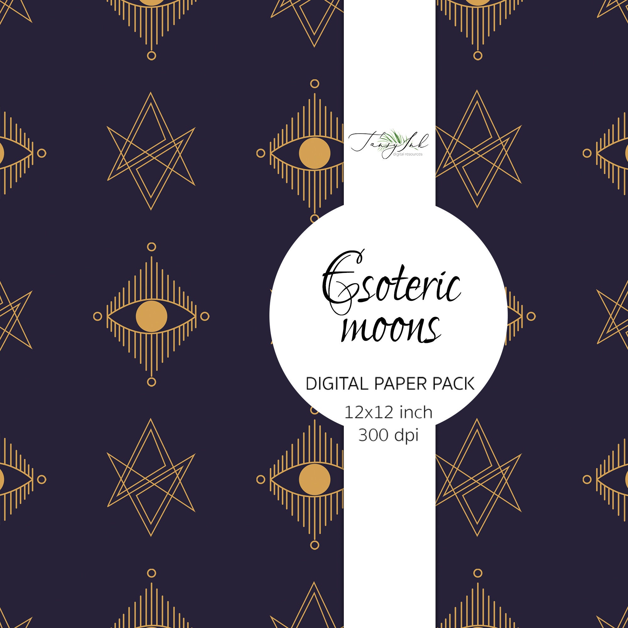 Esoteric Moons Digital Paper Seamless Paper Moon Background - Etsy