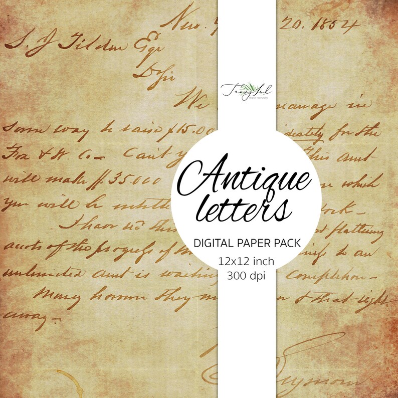 Antique Letters Digital Paper Handwritten Letter Junk - Etsy