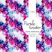 Purple Winter Digital Paper Seamless Paper Winter Flowers - Etsy