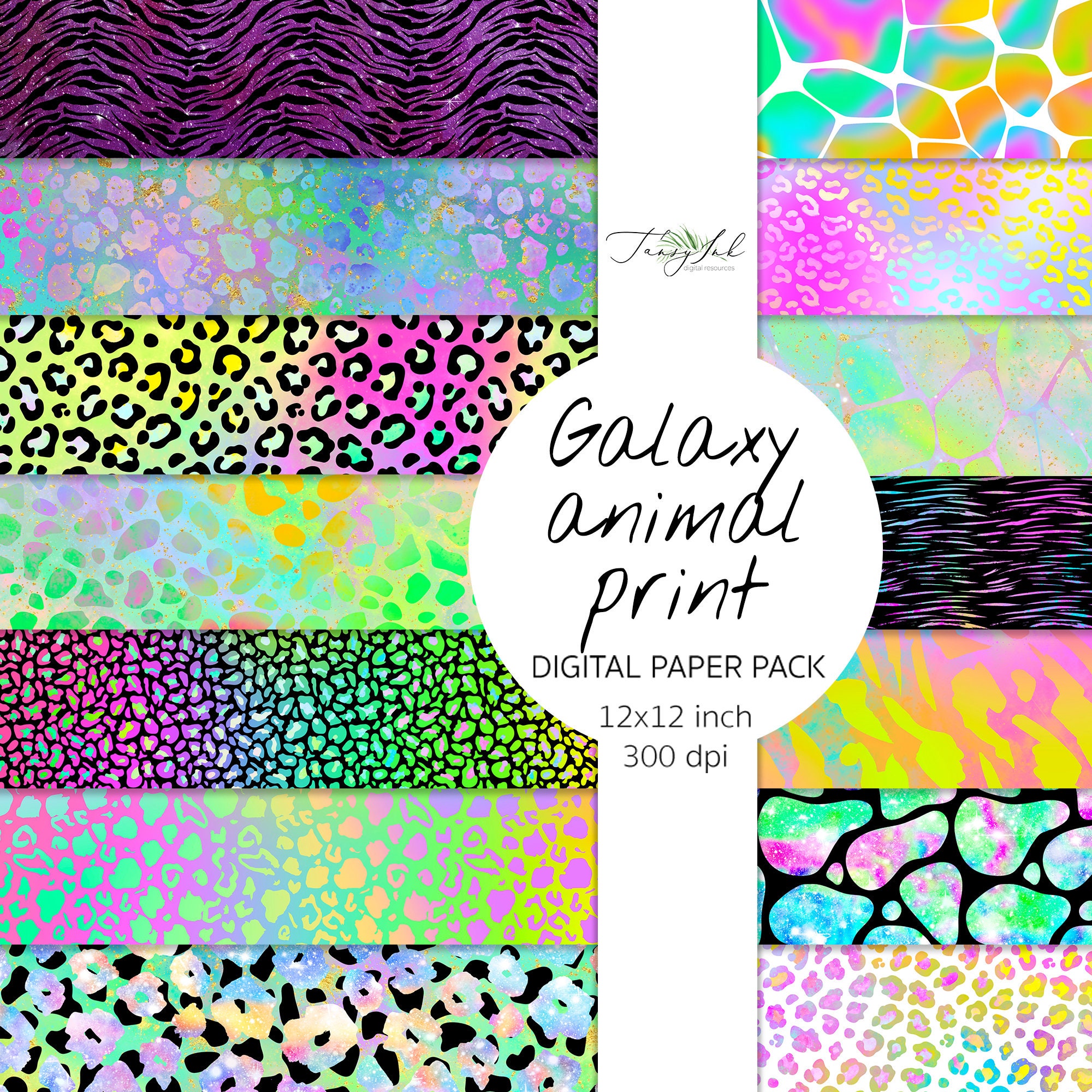 Galaxy Animal Print Digital Paper Zebra Skin Pattern Cosmic - Etsy
