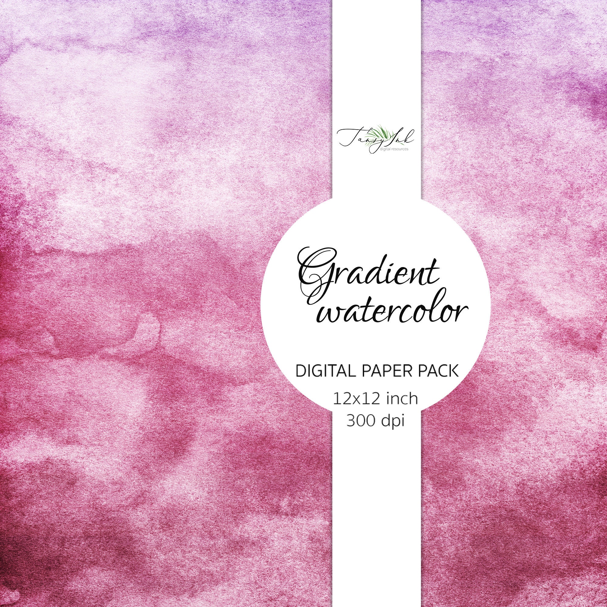 Gradient Watercolor Digital Paper Pink Gradient Paper Ombre - Etsy