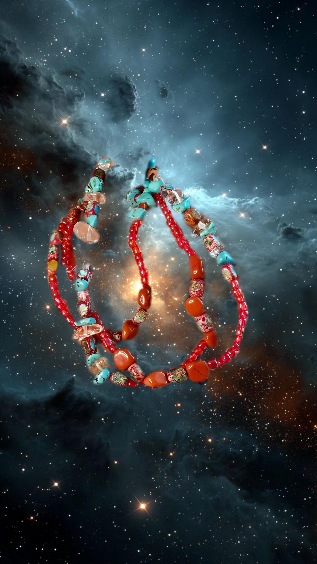 Dragon Blood & Turquoise Cryatal Waist Beads | Protection + Wisdom ...