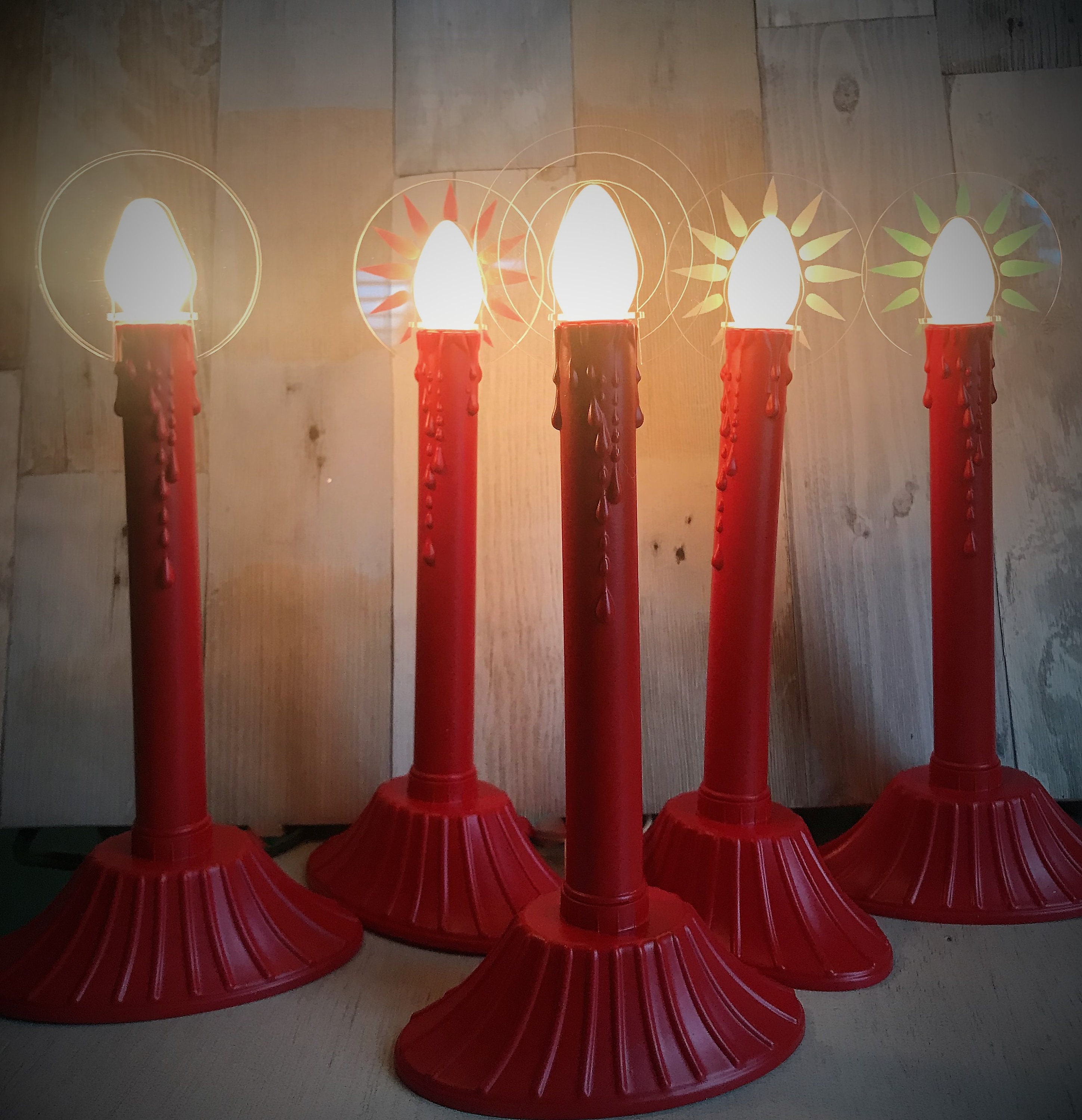 ONE Retro-red Single Candolier /window Candle With YOUR CHOICE - Etsy