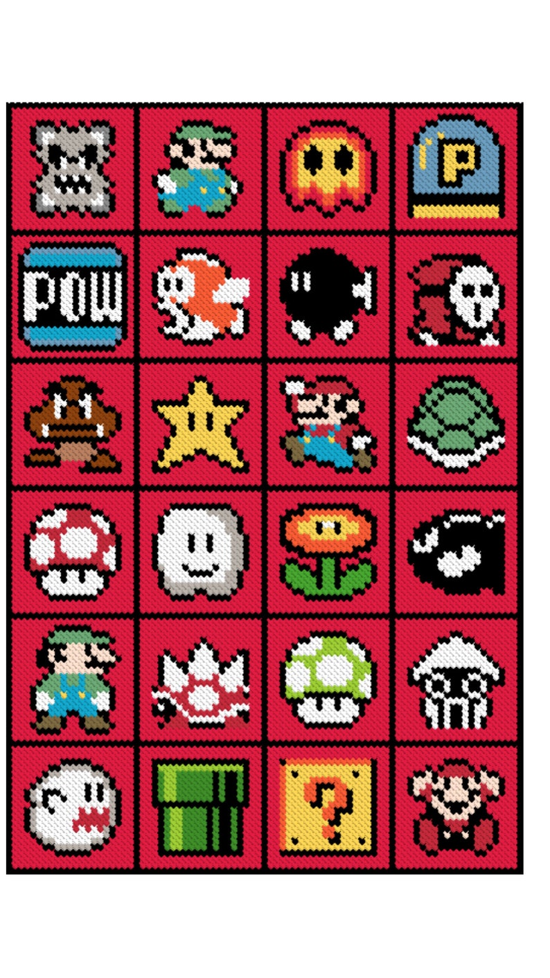 Mario Bros Cross Stitch Pattern - Etsy