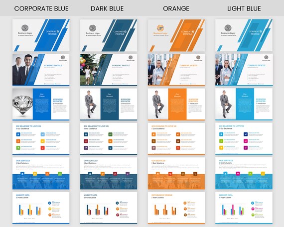 Blue And Orange Powerpoint Template