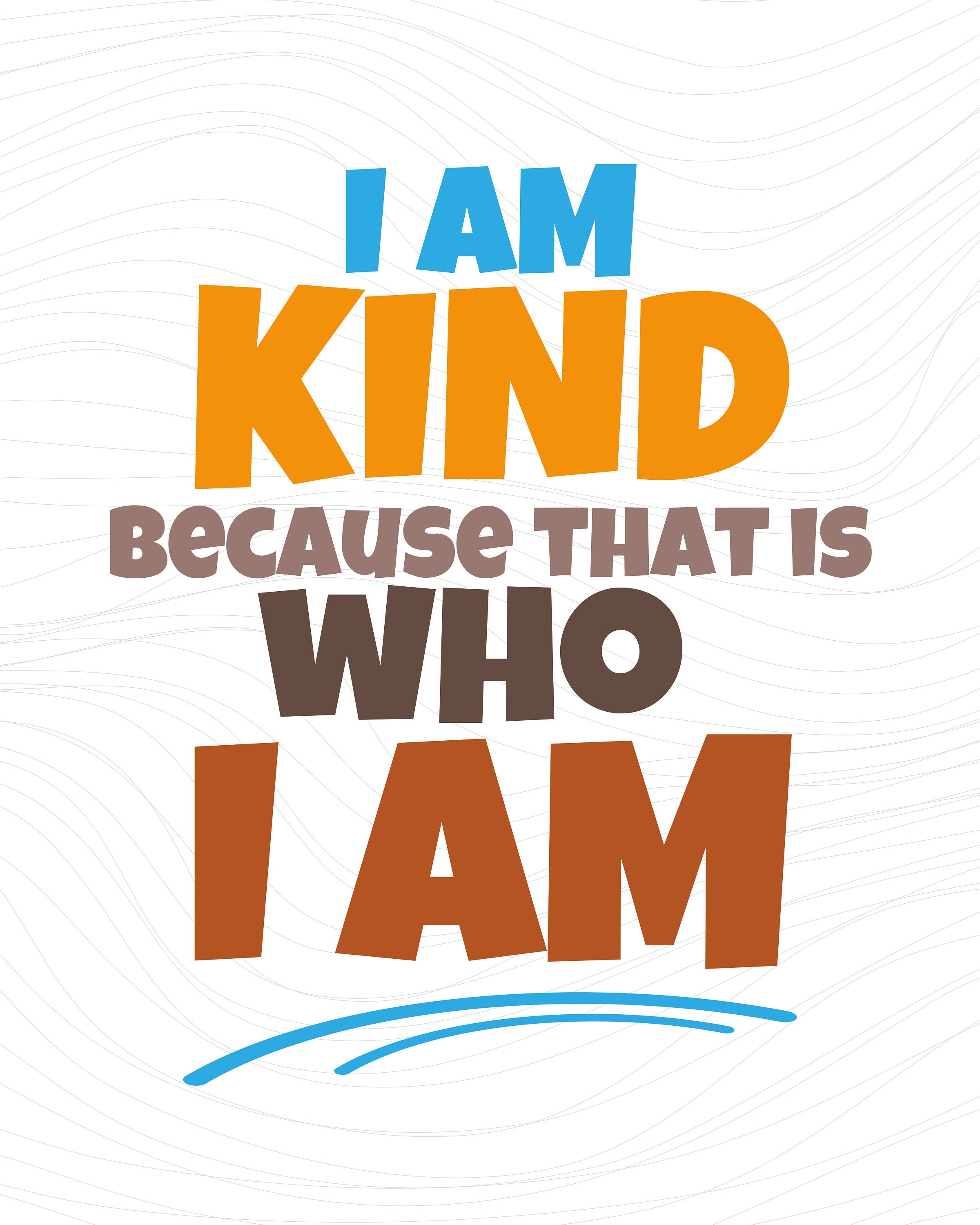 I am Kind Wall Art Printable Wall Art Prints for Boys | Etsy