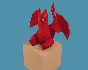 Paper craft DIY Blastoise Pokemon paper model Art Low | Etsy