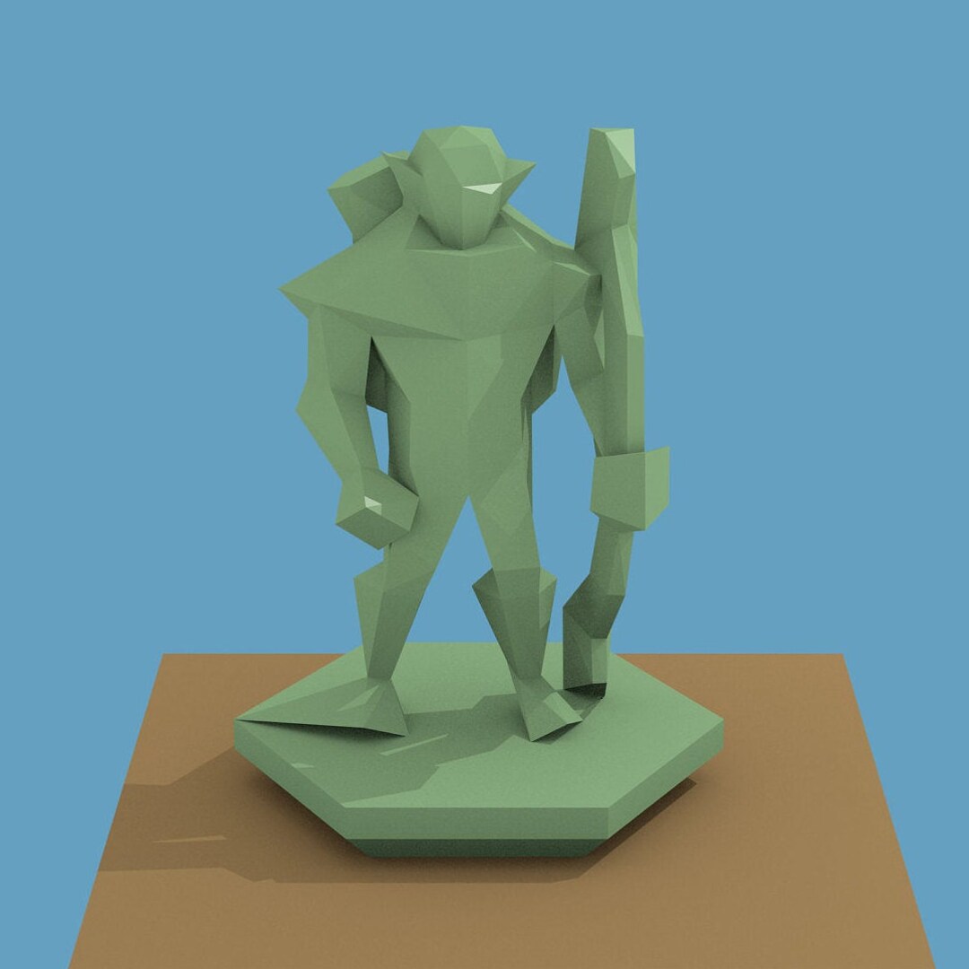 Papercraft Archer, Sculpture Man-at-arms, Heroic Fantasy Medieval ...