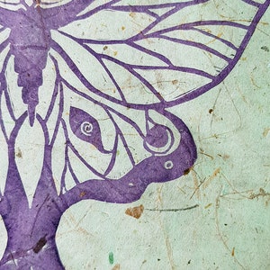 Luna Moth Lino Print, Block Print, Handprinted Art, Relief Print ...