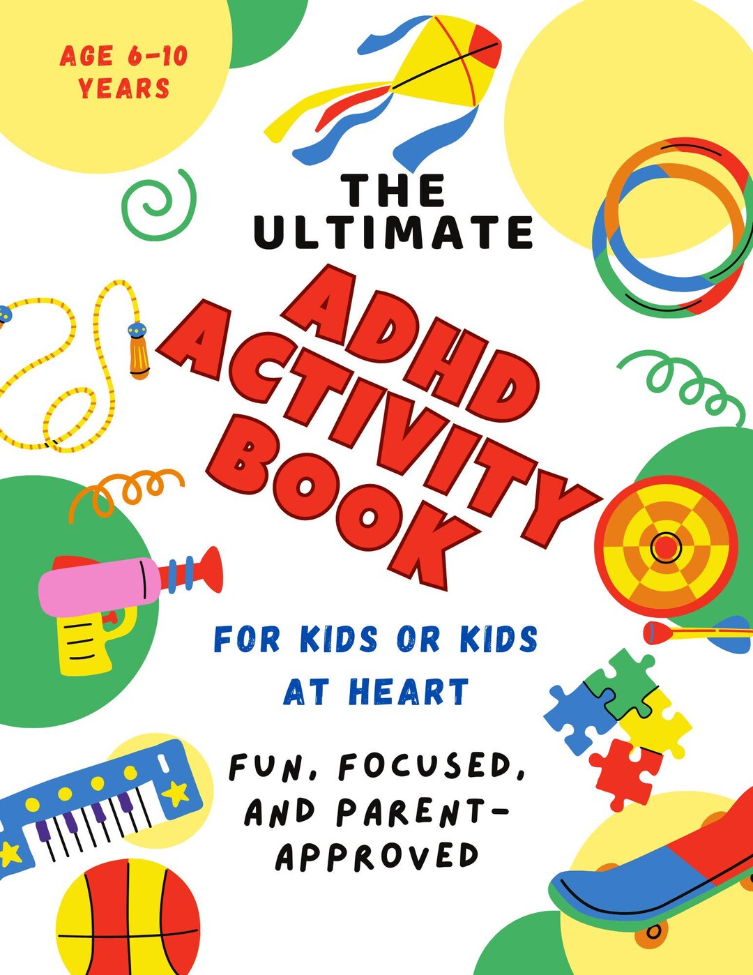 ADHD Kids Activity Book Printable Focus & Calm Workbook for Ages 6–10 ...
