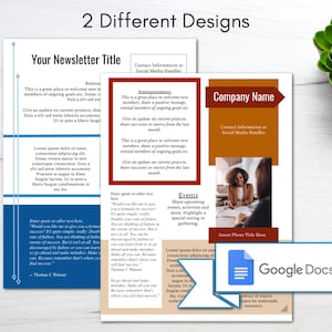 Editable Newsletter Template /google Docs/ Digital Newsletter/ Business ...