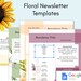 Editable May Newsletter Template/ MS Word Newsletter Template/ Business ...