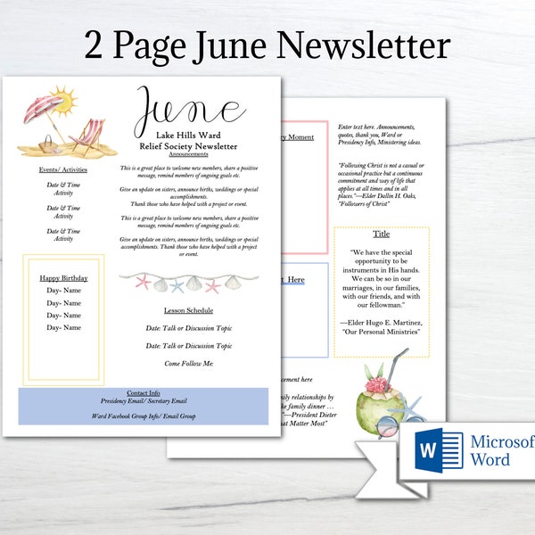 Newsletter Template - Etsy