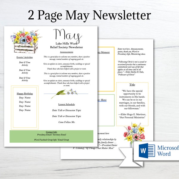 Newsletter Template - Etsy