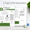 HOA Newsletter/ Neighborhood Newsletter/ Editable Newsletter Template ...
