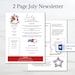 Monthly Newsletter Templates/ Full Year Newsletter Template Editable ...