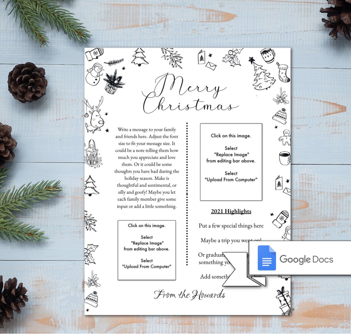 Year in Review Template/ Photo Christmas Card/ Editable - Etsy