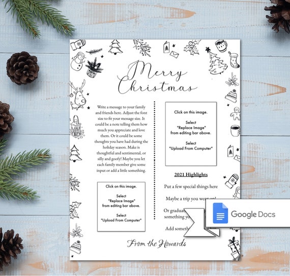 Year in Review Template/ Photo Christmas Card/ Editable | Etsy