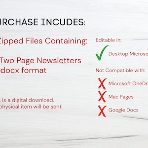 Monthly Newsletter Templates/ Full Year | Newsletter Template Editable ...