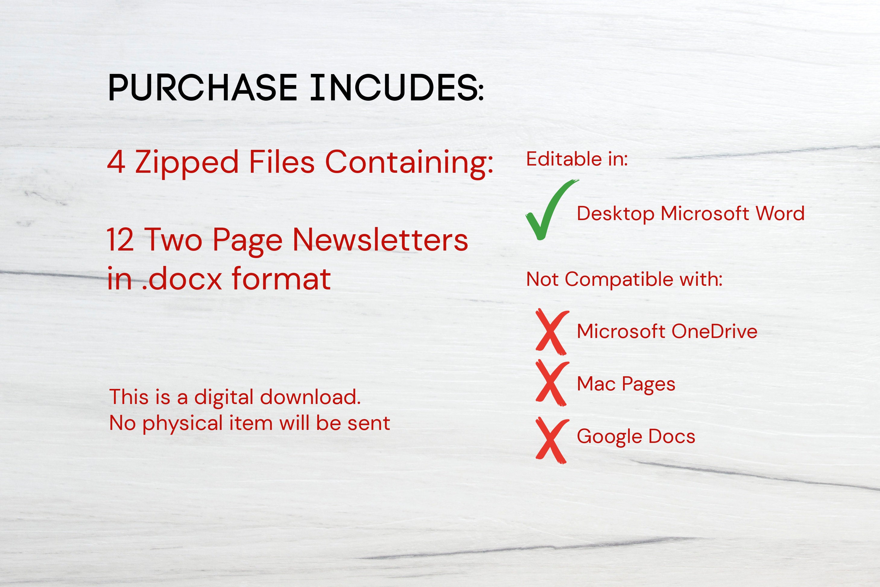 Monthly Newsletter Templates/ Full Year Newsletter Template - Etsy
