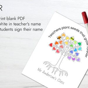 Teacher Appreciation Gift From Class | Teachers Plant Seeds That Grow ...