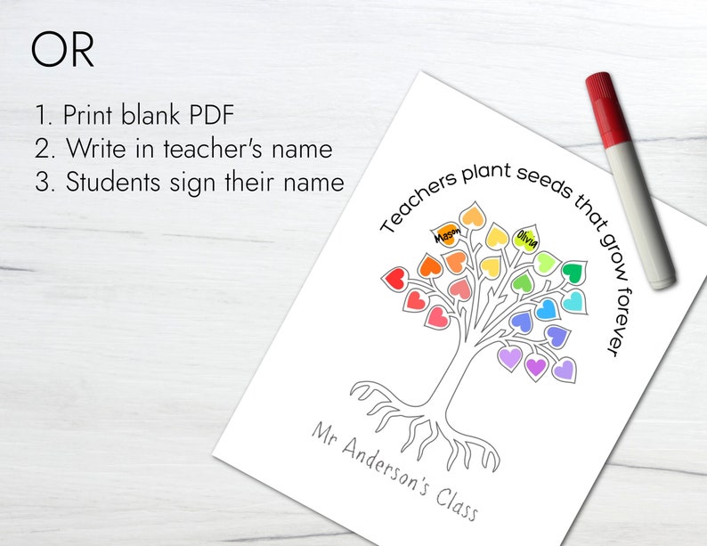 Teacher Appreciation Gift From Class | Teachers Plant Seeds That Grow ...