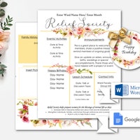 2026 Relief Society Editable Newsletter Bundle | LDS Ward Newsletter ...