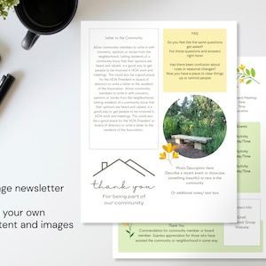 HOA Newsletter Bundle/ Neighborhood Newsletter/ Editable Newsletter ...