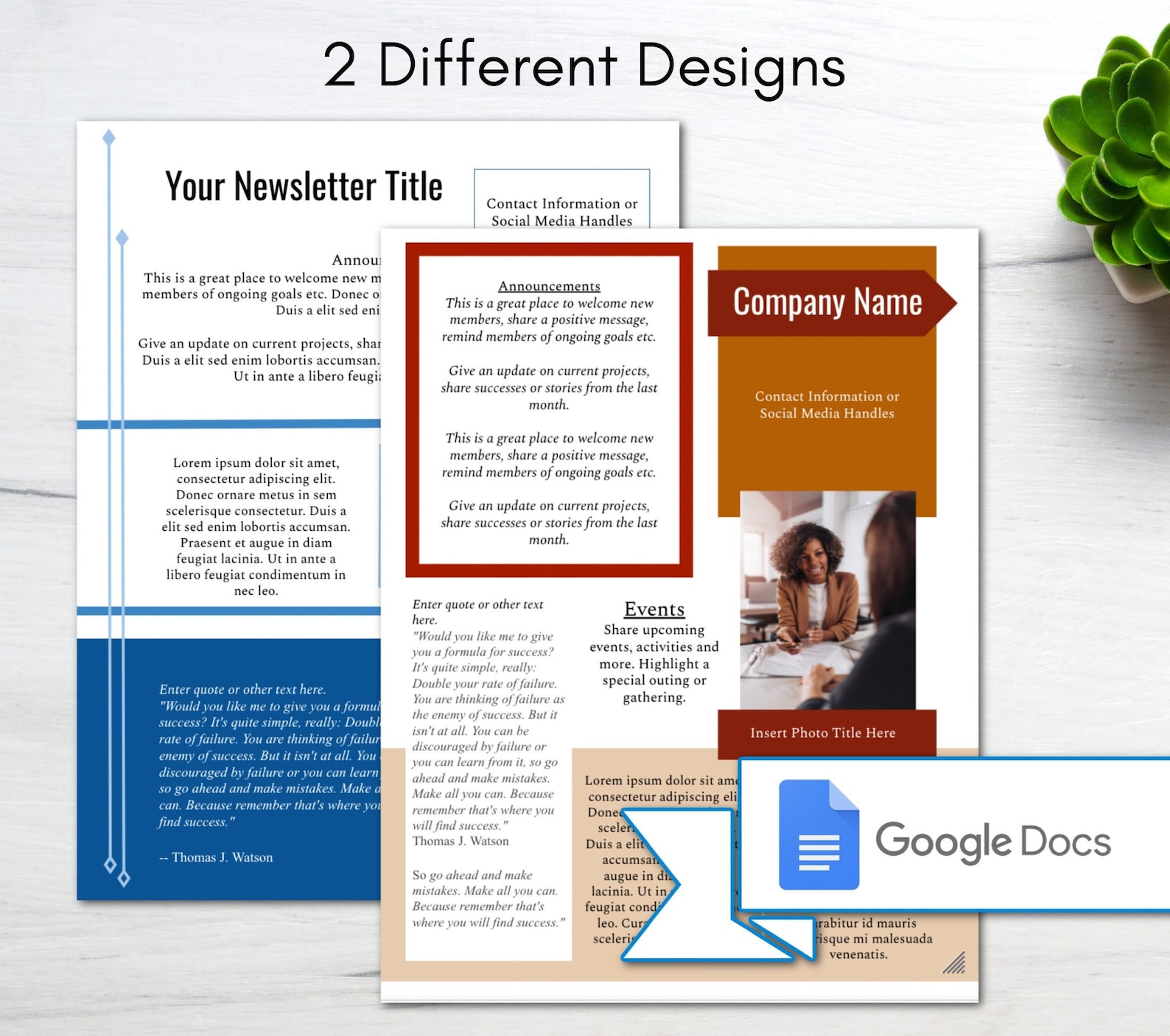 Editable Newsletter Template /google Docs/ Digital Newsletter/ Business ...