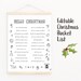 Editable Christmas Bucket List Poster/ Printable Advent - Etsy