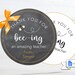 Editable Bee Teacher Appreciation Gift Tag / Honey Teacher Gift / Bee ...