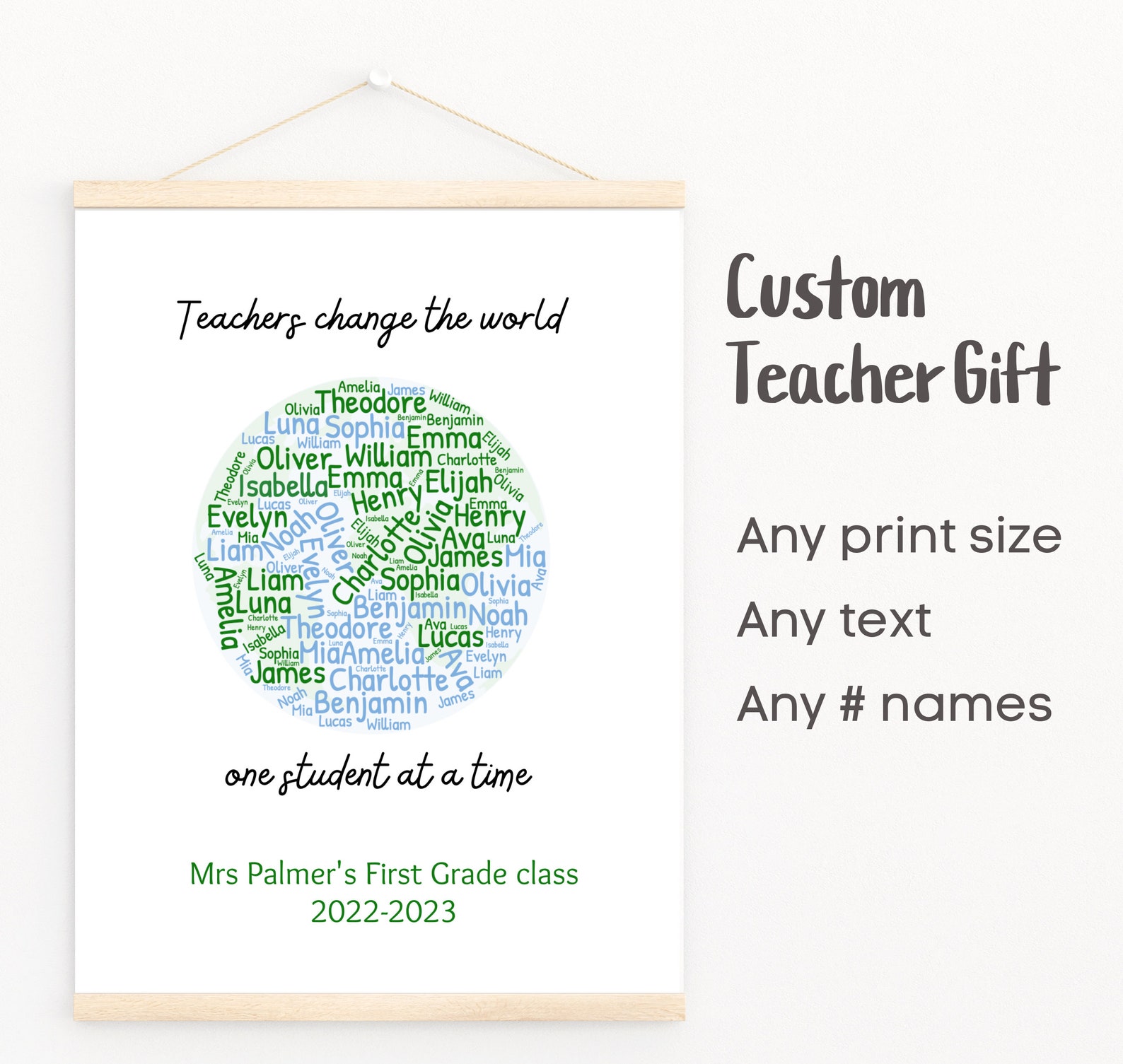 Teacher Appreciation Gift From Class | Personalized Teacher Gift | End ...