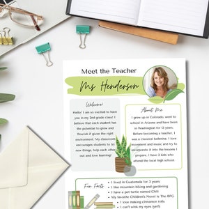 Meet the Teacher Editable Template | Back to School Flyer | Editable ...