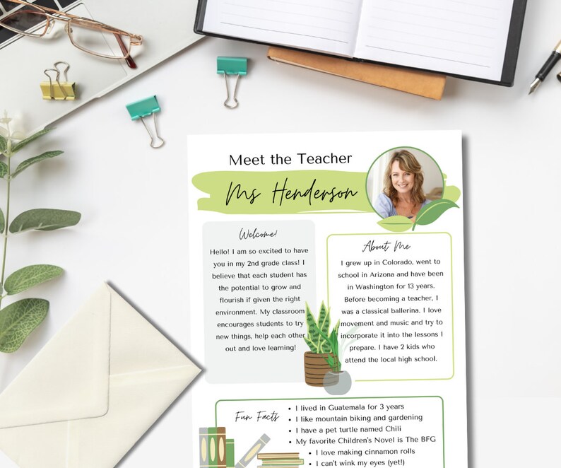 Meet the Teacher Editable Template Back to School Flyer - Etsy