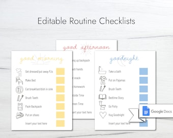 Morning Routine Chart Printable, Printable Routine Checklist, Visual ...
