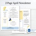 Monthly Newsletter Templates/ Full Year Newsletter Template Editable ...