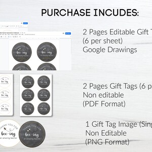 Editable Bee Teacher Appreciation Gift Tag / Honey Teacher Gift / Bee ...